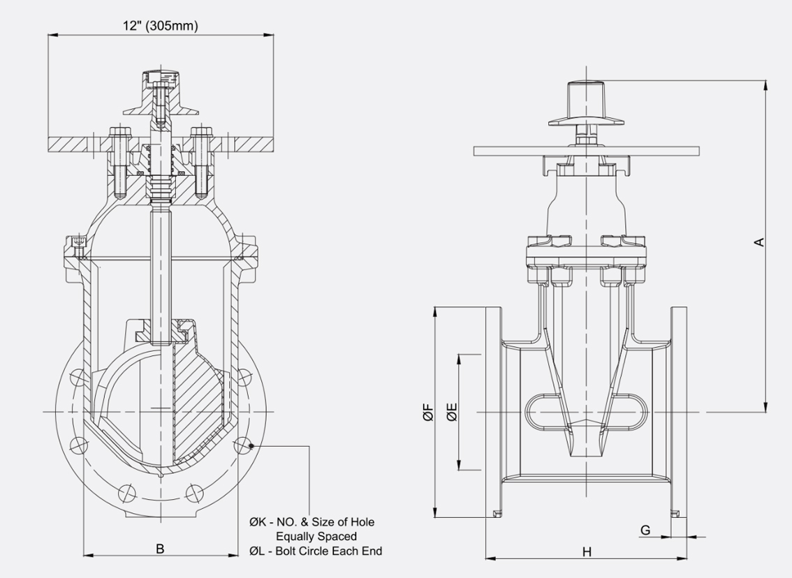 NRS Resilient Wedge Gate Valve